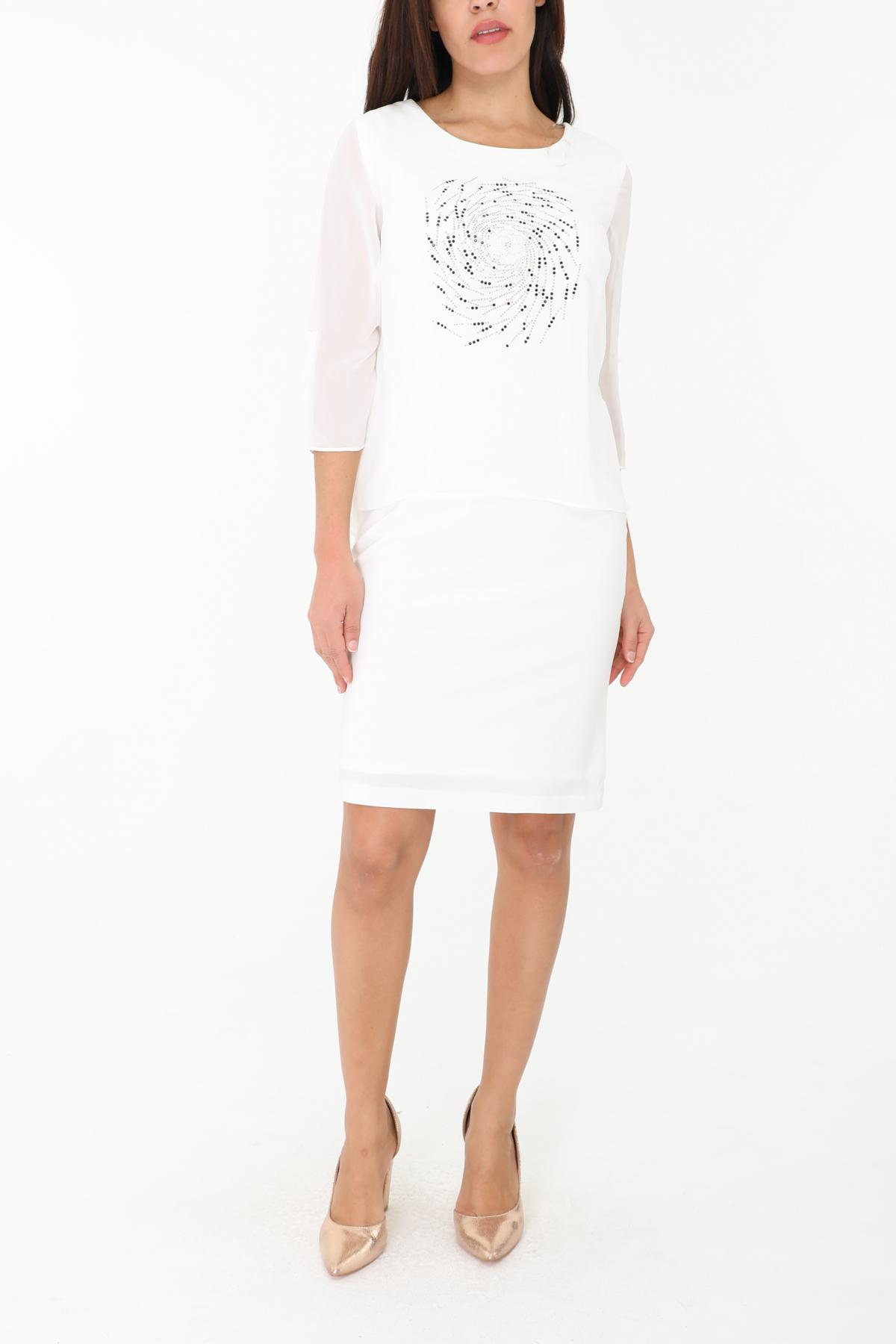 Robes courtes Femme ASM-1721-BLANC Ashwi | Efashion Paris sur eFashion.