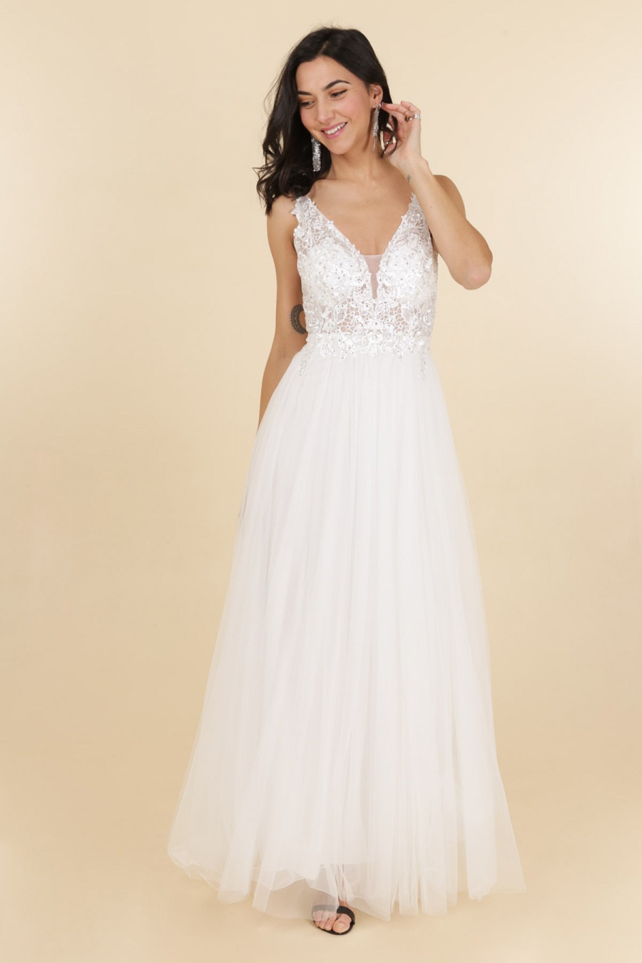 Robes de soirée Femme R1853-BLANC Lautinel | Efashion Paris sur eFashion.