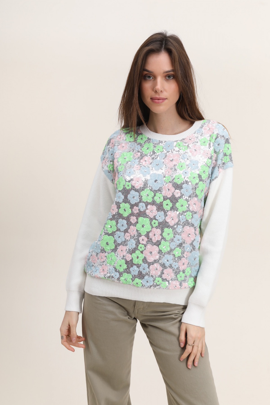 Jumpers Women IS23807-BLANC Cherry Paris | Efashion Paris on eFashion.