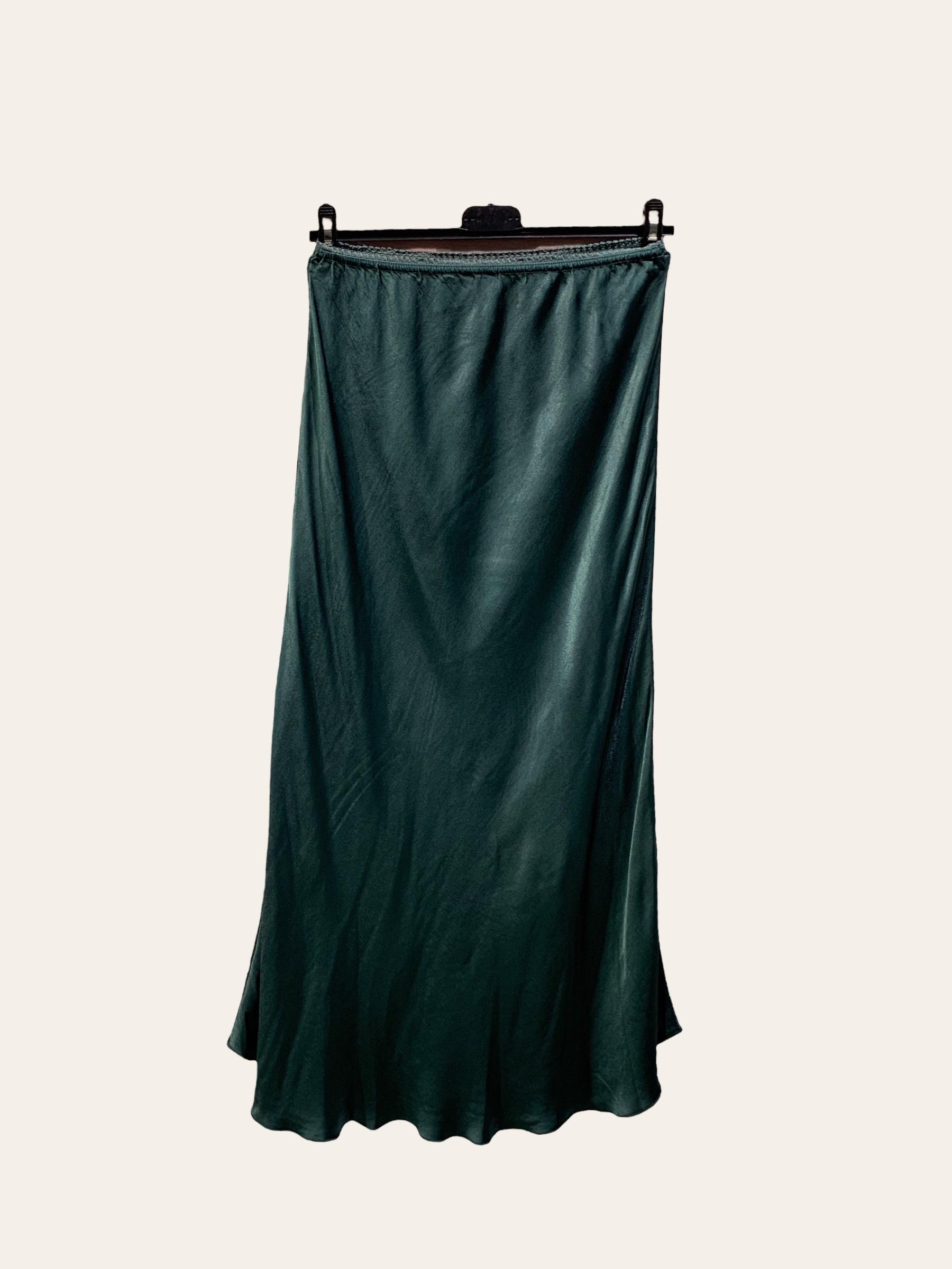 Jupes Femme JUPE LONGUE SATIN -VERT BOUTEILLE WILLOW | Efashion Paris sur eFashion.