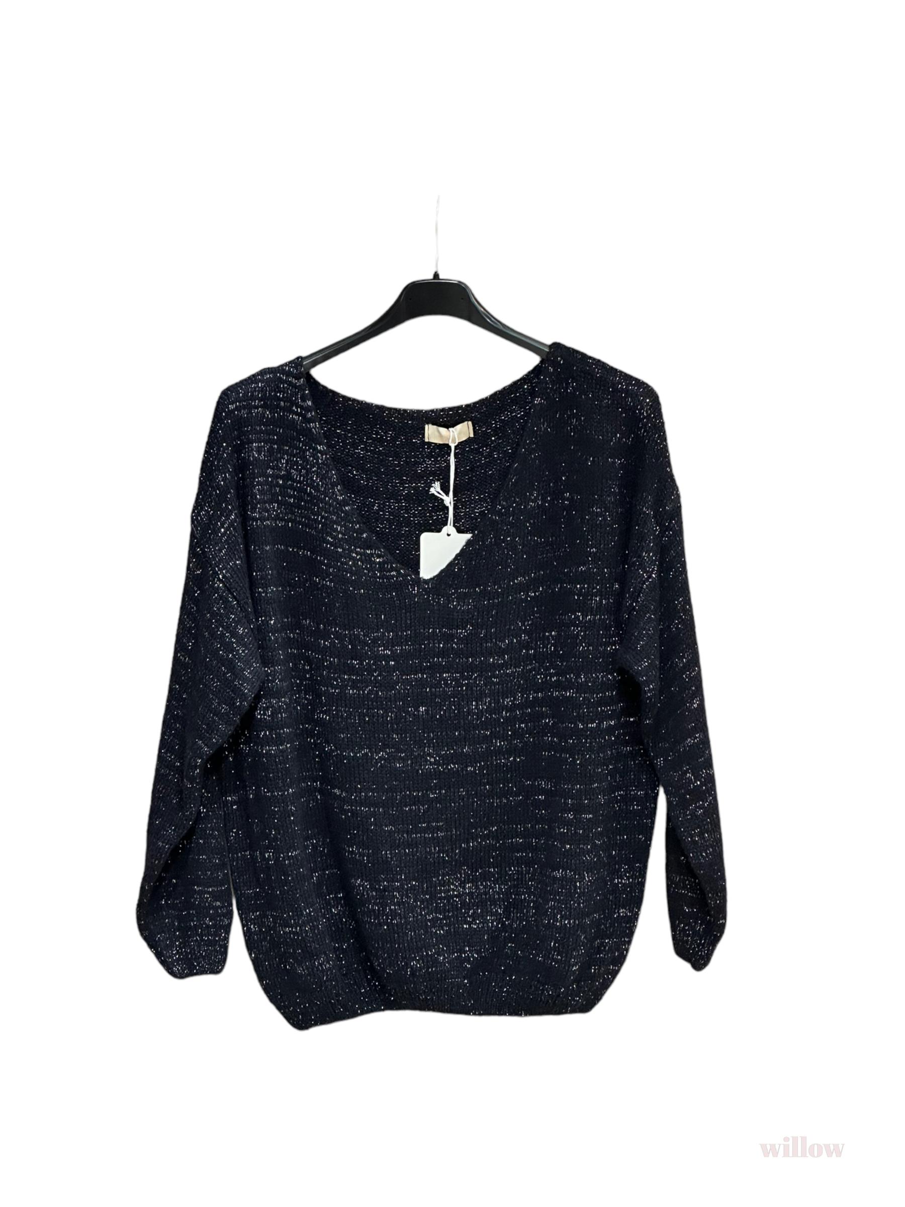 Pulls Femme PULL PAILLETTE LUREX BASE RESSERREE-MARINE WILLOW | Efashion Paris sur eFashion.