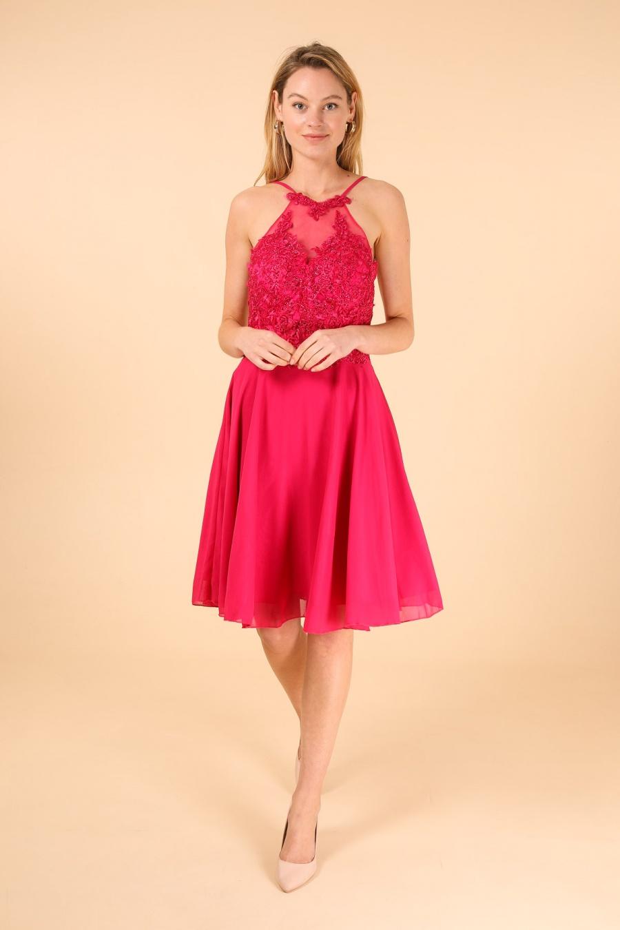 Robes de soirée Femme 98193-A-FUSHIA C FAIT POUR VOUS | Efashion Paris ...