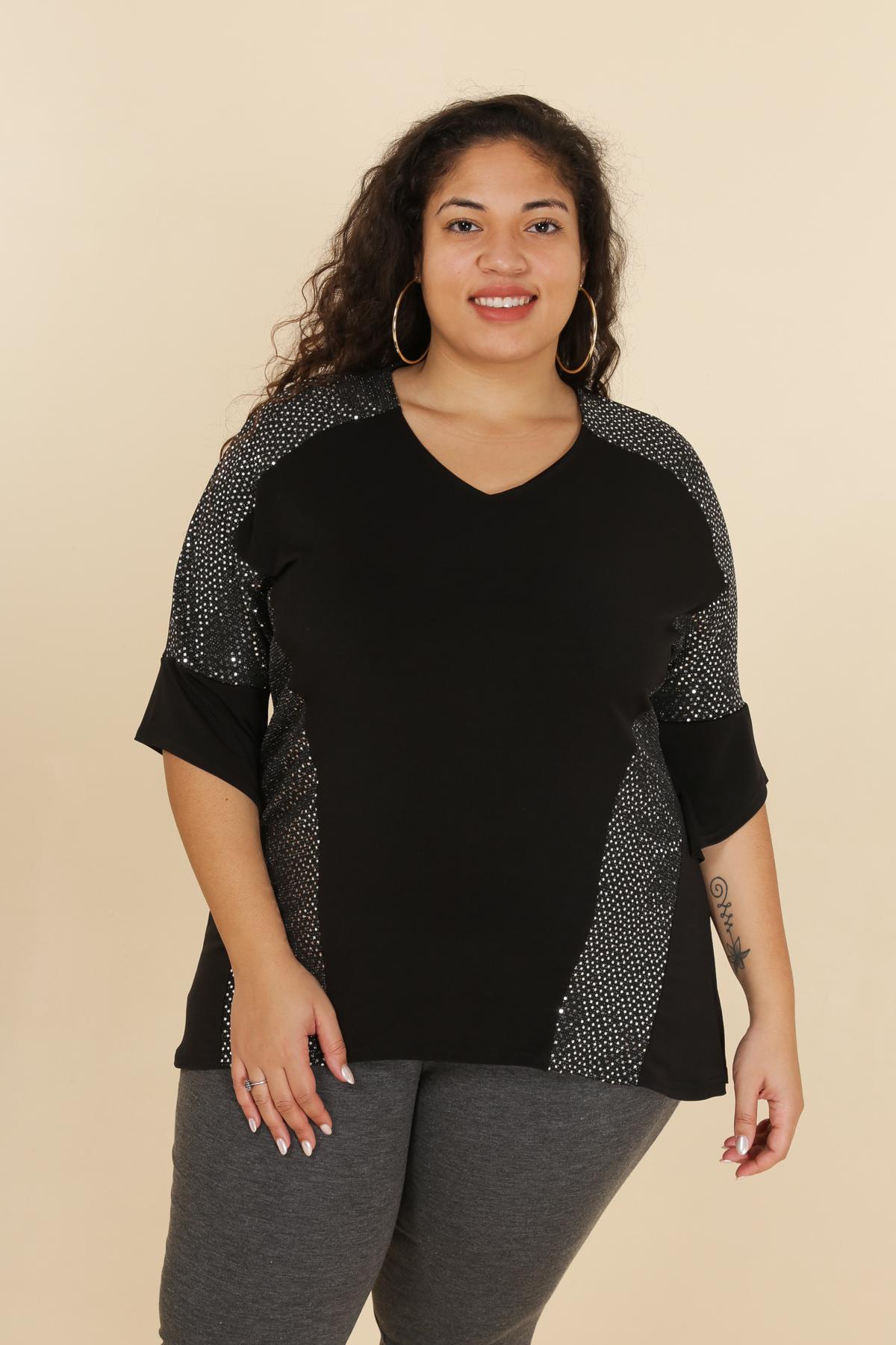 Tuniques Femme 3952-NOIR/ARGENT VETI STYLE | Efashion Paris sur eFashion.