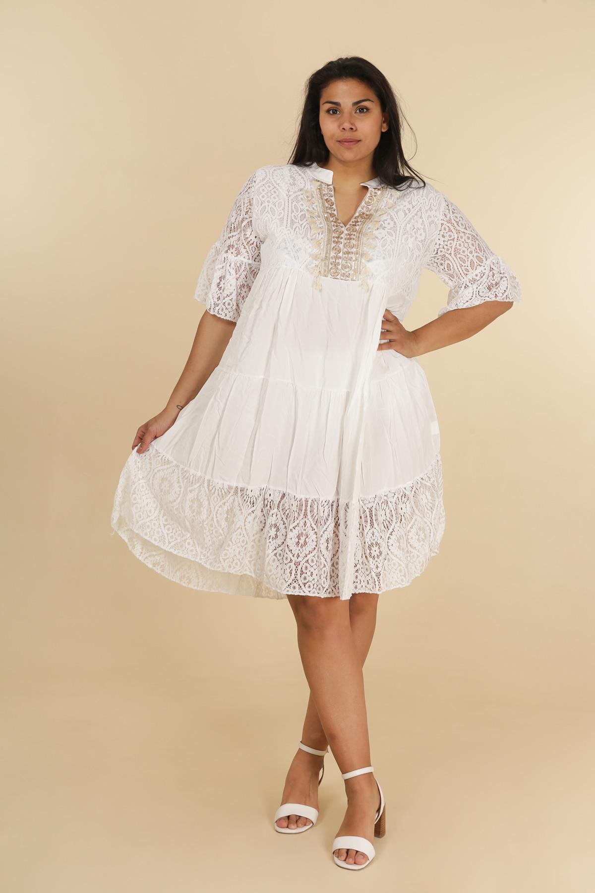 Robes & Combinaisons Femme 85821-BLANC VETI STYLE | Efashion Paris sur ...