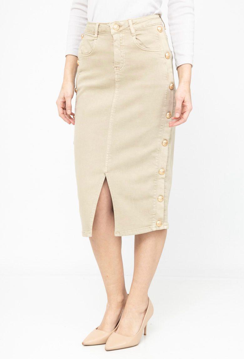 Jupes Femme D2652-BEIGE FASHION CLOSET | Efashion Paris sur eFashion.