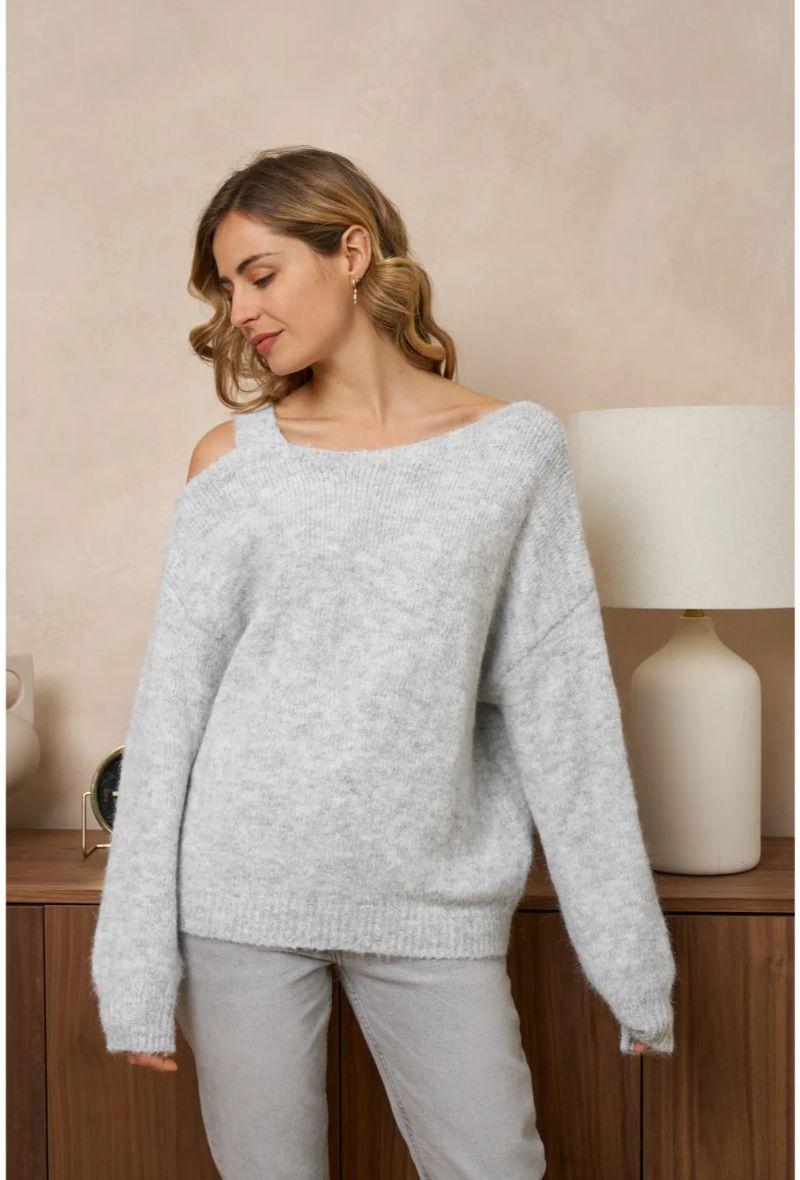 Pulls Femme YP1296-GRIS CLAIR KILKY | Efashion Paris sur eFashion.