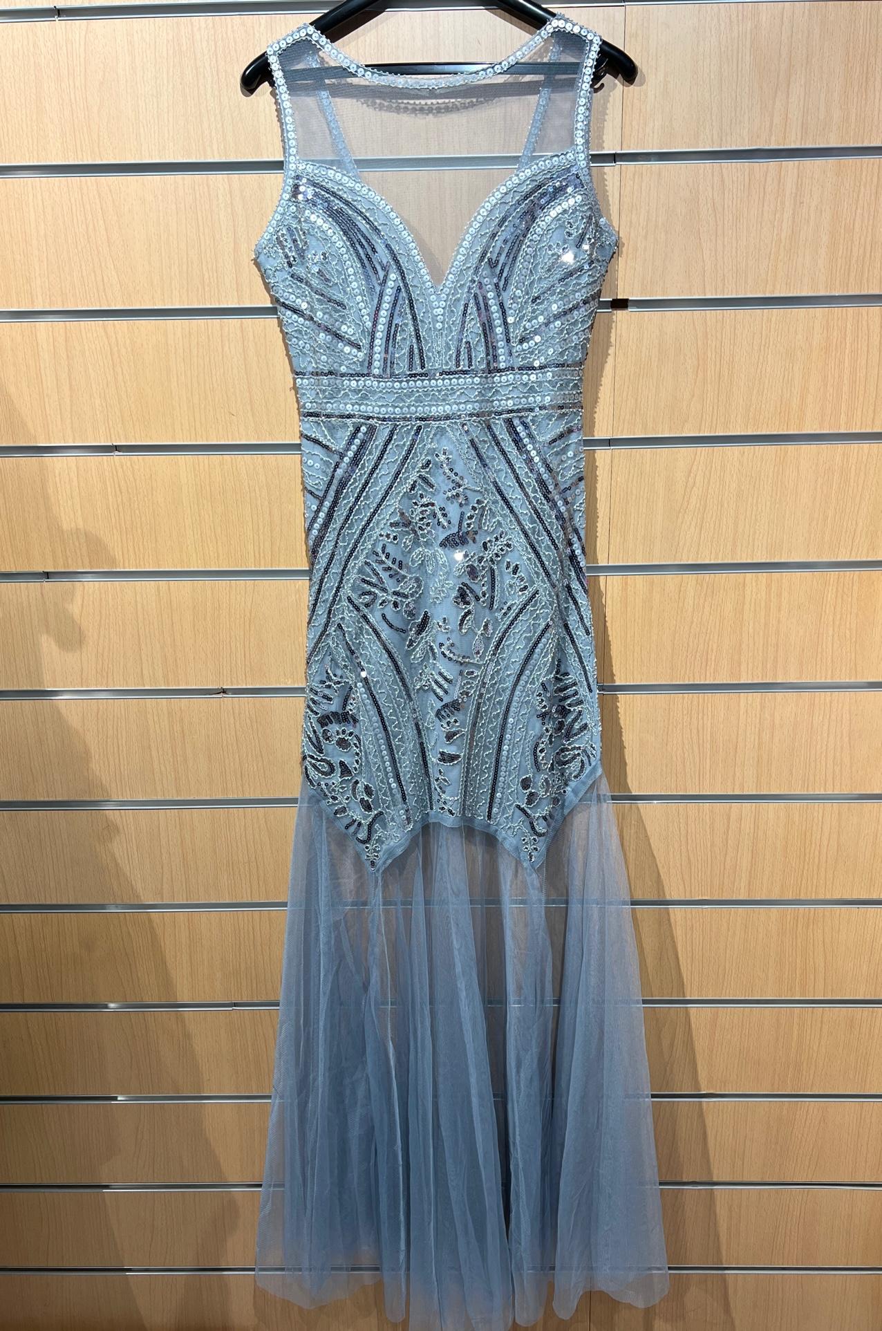 Robes de soirée Femme ROBE V SCINTILLANTE -GRIS Esther | Efashion Paris ...