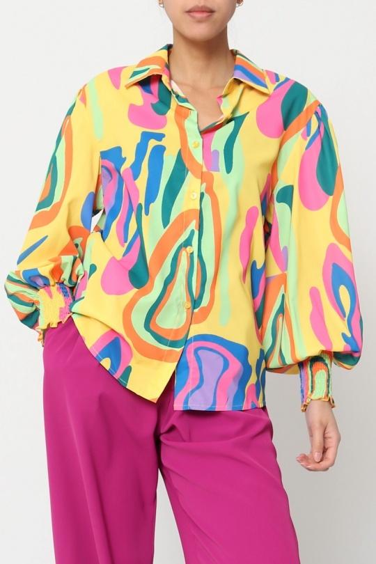 Chemises Femme 05-2838-JAUNE AIKHA | Efashion Paris sur eFashion.