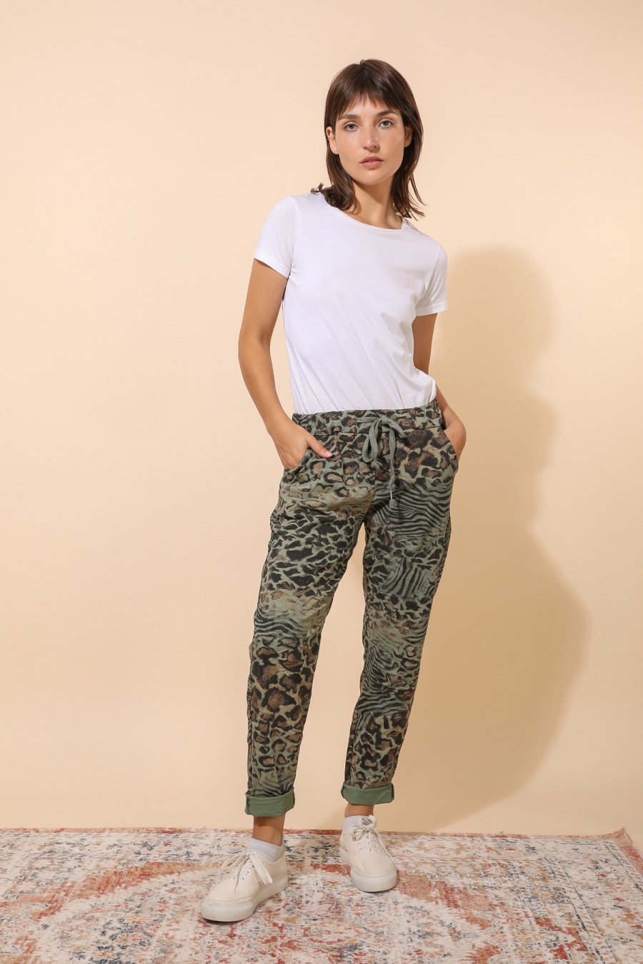 Pantalons Femme PT221-KAKI CHANA MOD | Efashion Paris sur eFashion.