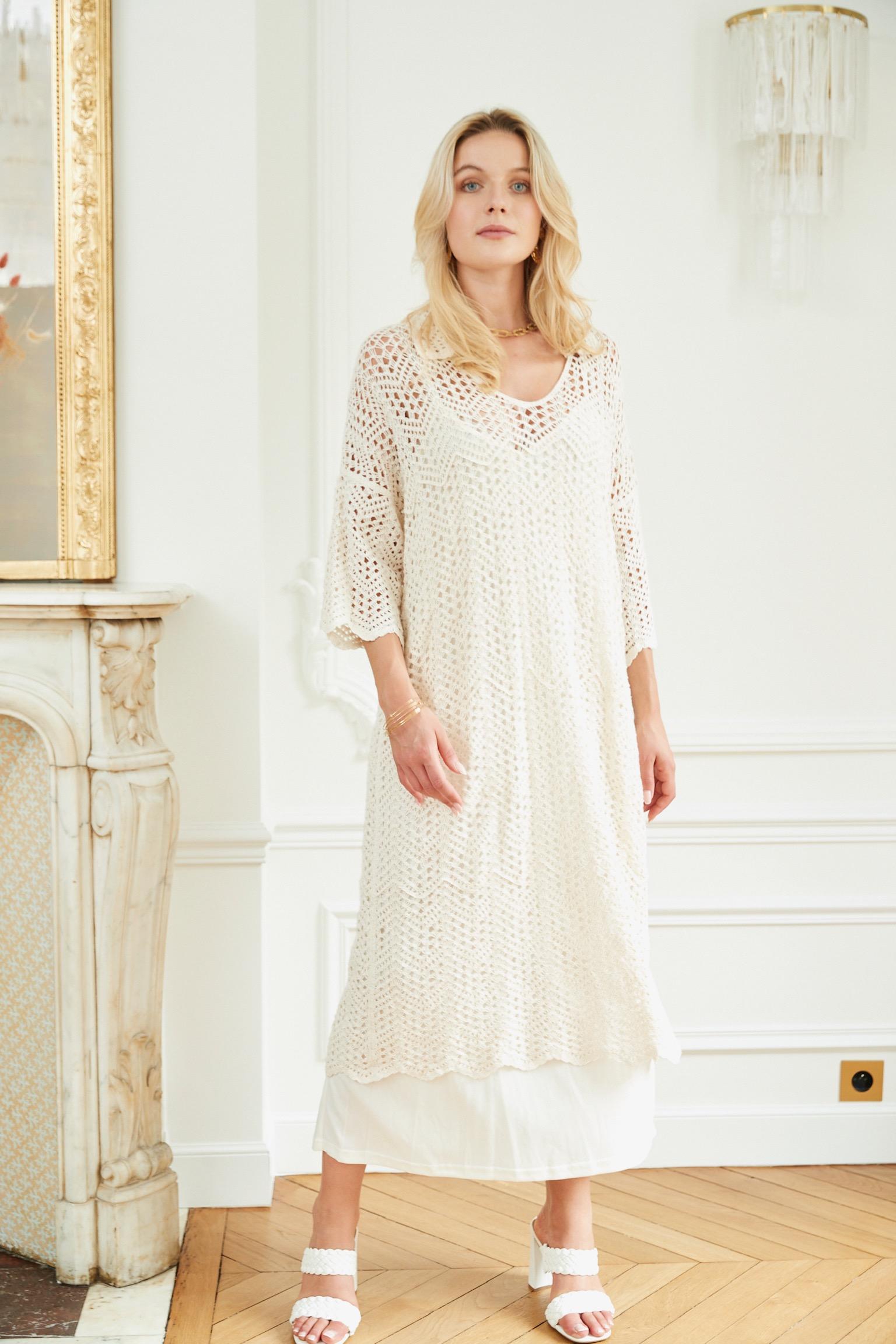 Robes longues Femme YH092.RO-BEIGE EXQUISS'S Paris | Efashion Paris sur eFashion.