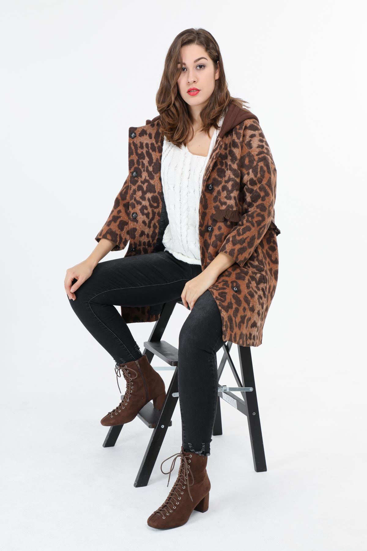 Manteaux Femme 8965-LÉOPARD MARRON NESLAY | Efashion Paris sur eFashion.