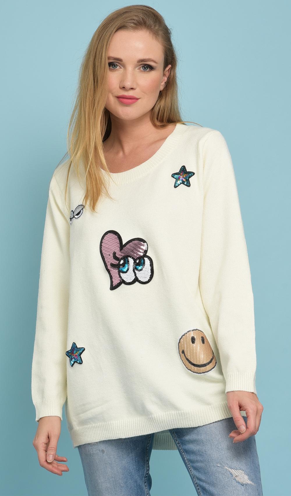 Pulls Femme XJ038-BLANC Pomme Rouge | Efashion Paris sur eFashion.