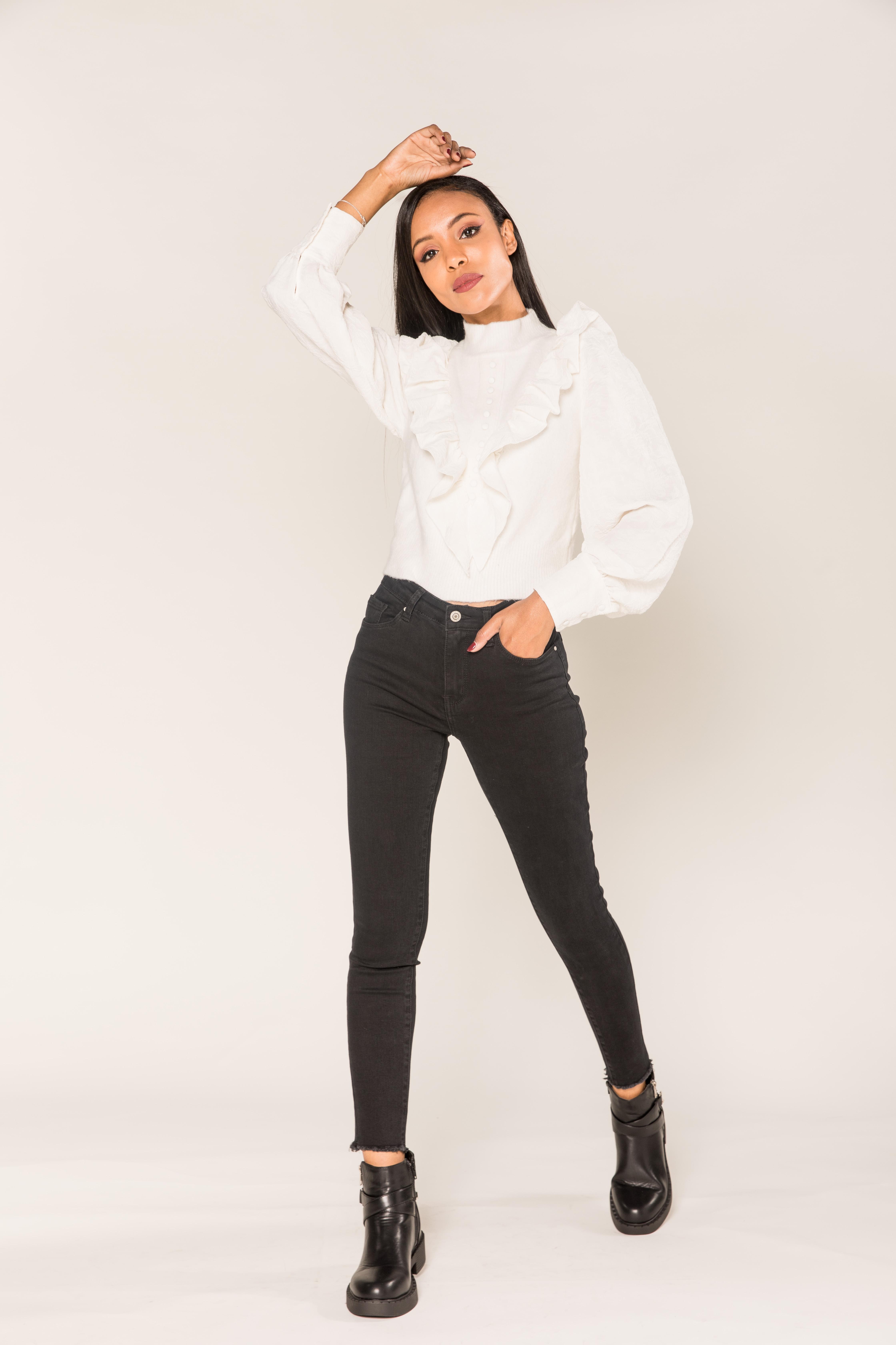 Jeans Femme P077-8-NOIR Nina Carter | Efashion Paris sur eFashion.