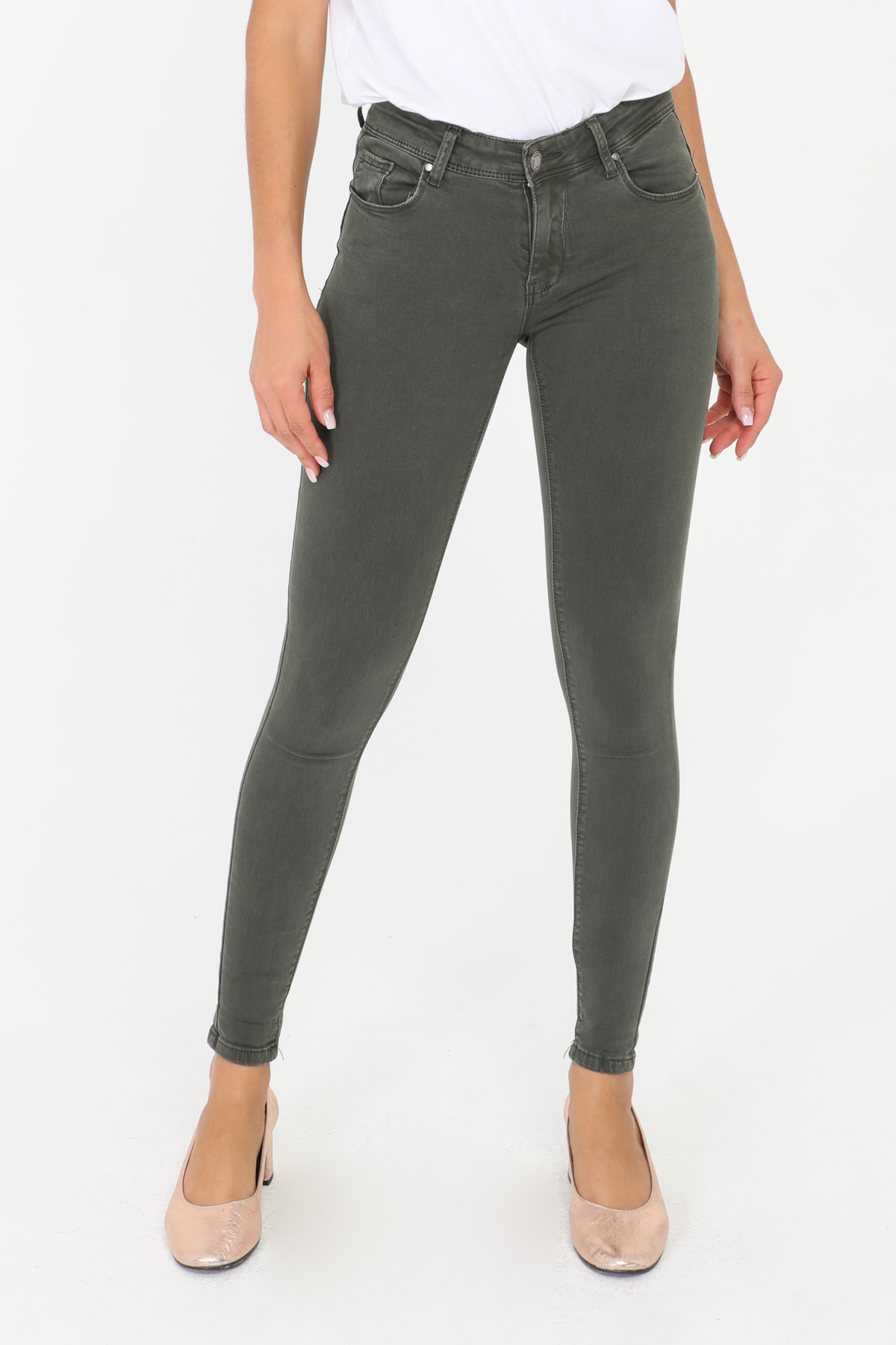 Jeans Femme J216-2-KAKI Simply Chic | Efashion Paris sur eFashion.