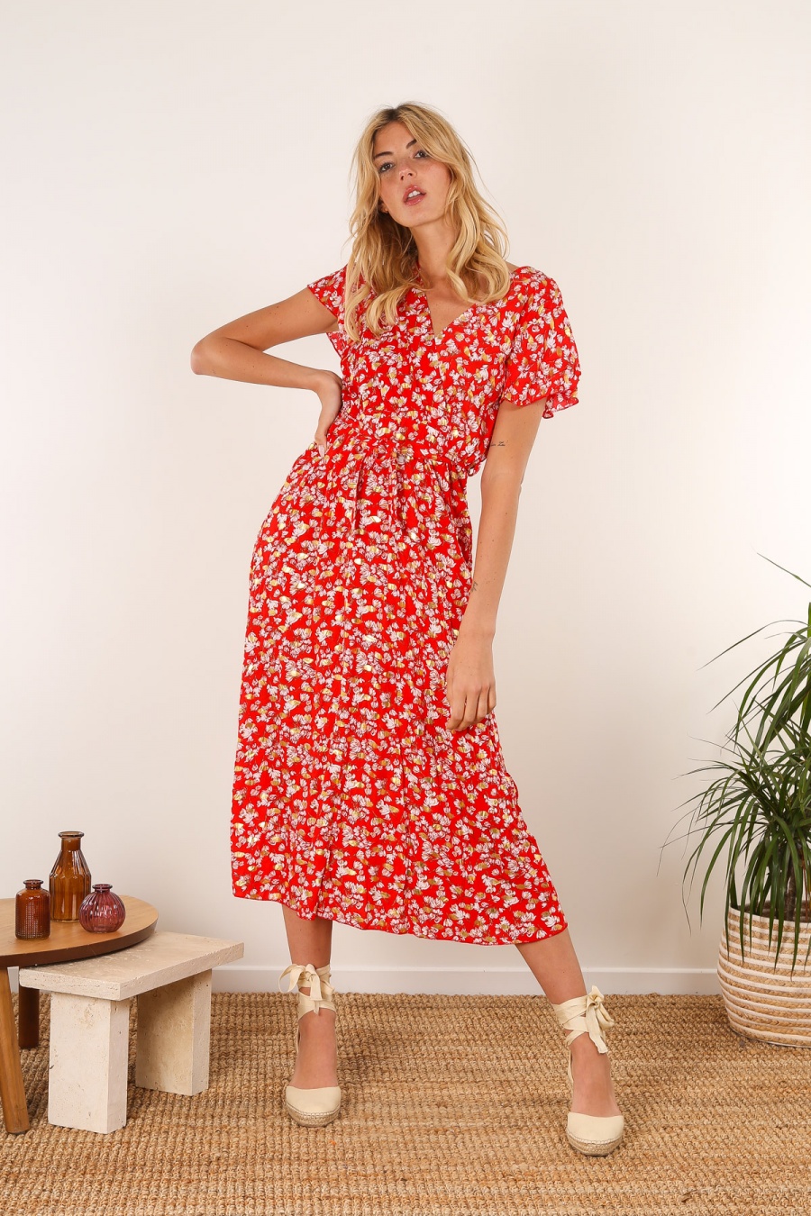 Robes longues Femme 107-ROUGE QQ FASHION | Efashion Paris sur eFashion.