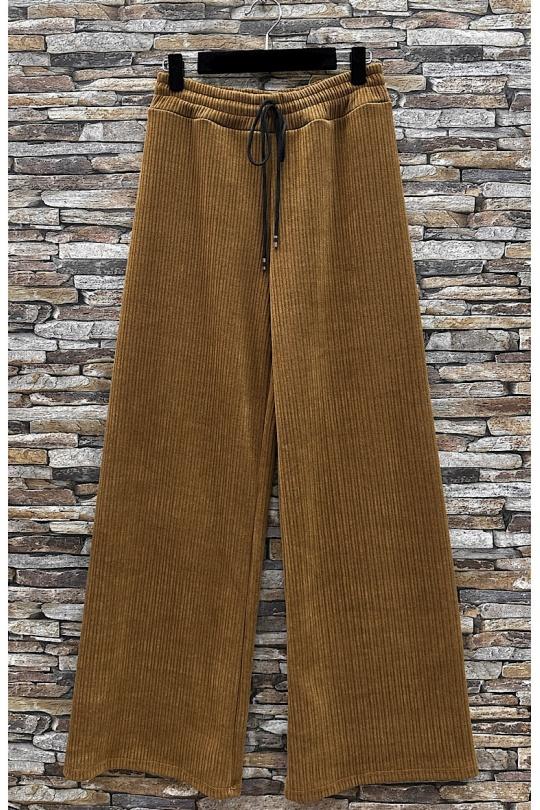 Pantalons Femme HS_6008_VELOUR_TIANA-BRUN ELLE STYLE | Efashion Paris ...